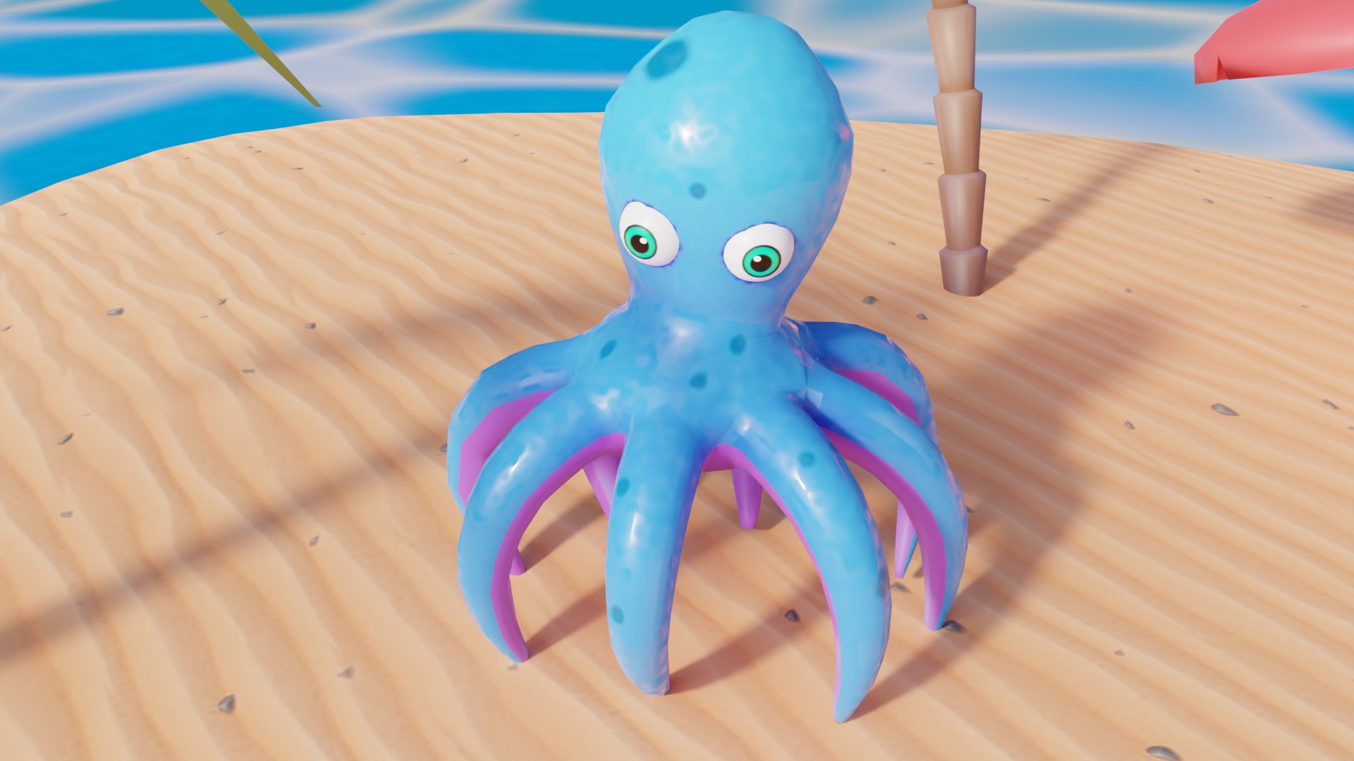 Stylized Low Poly Rigged Octopus Game Character Low-poly 3D Model 3D ...