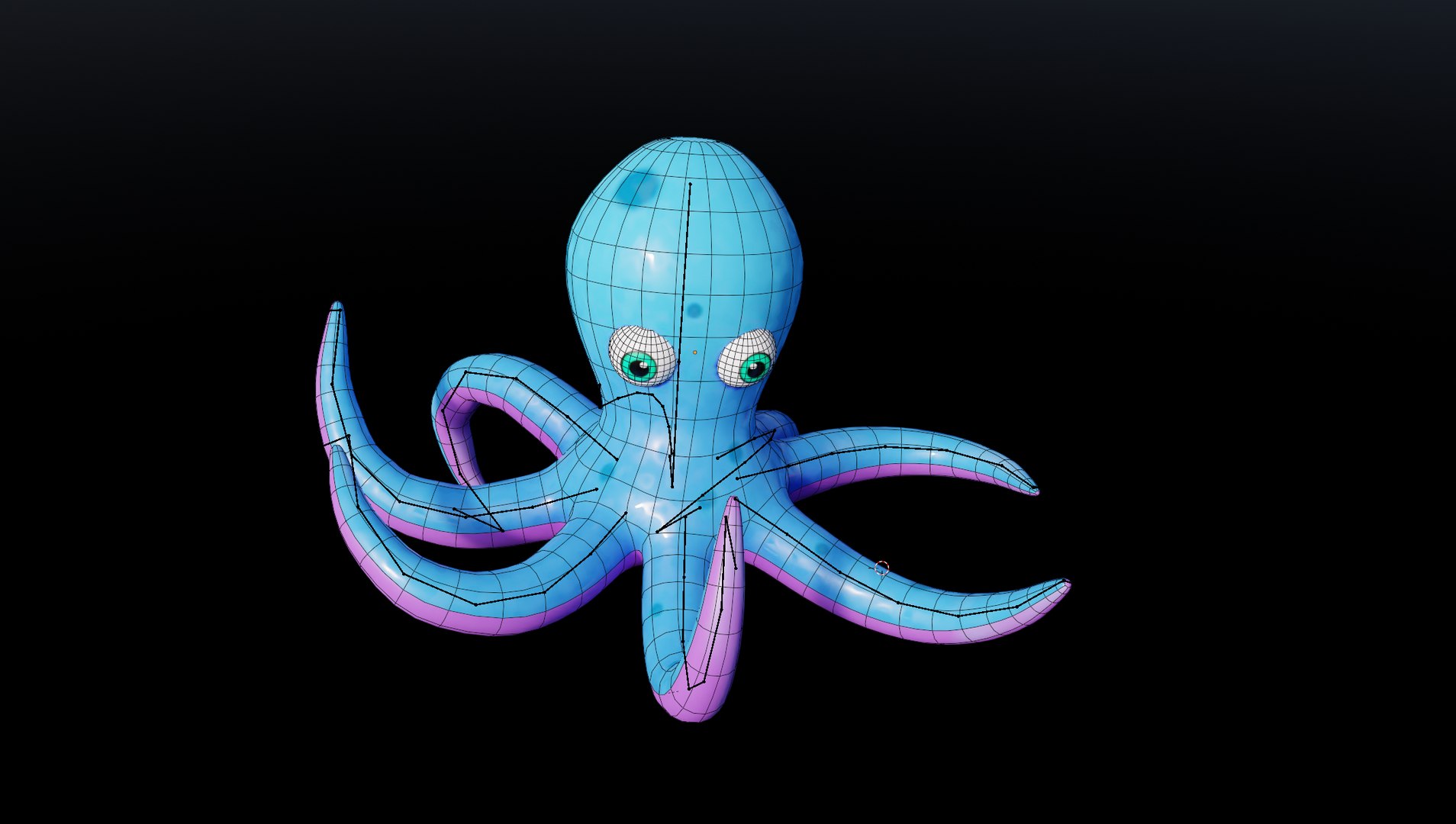 Stylized Low Poly Rigged Octopus Game Character Low-poly 3D Model 3D ...