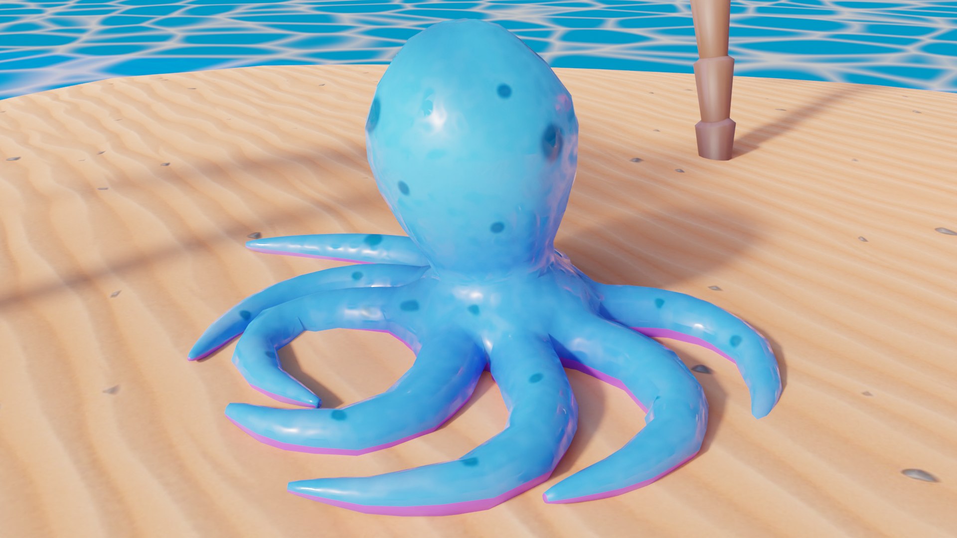 Stylized Low Poly Rigged Octopus Game Character Low-poly 3D Model 3D ...
