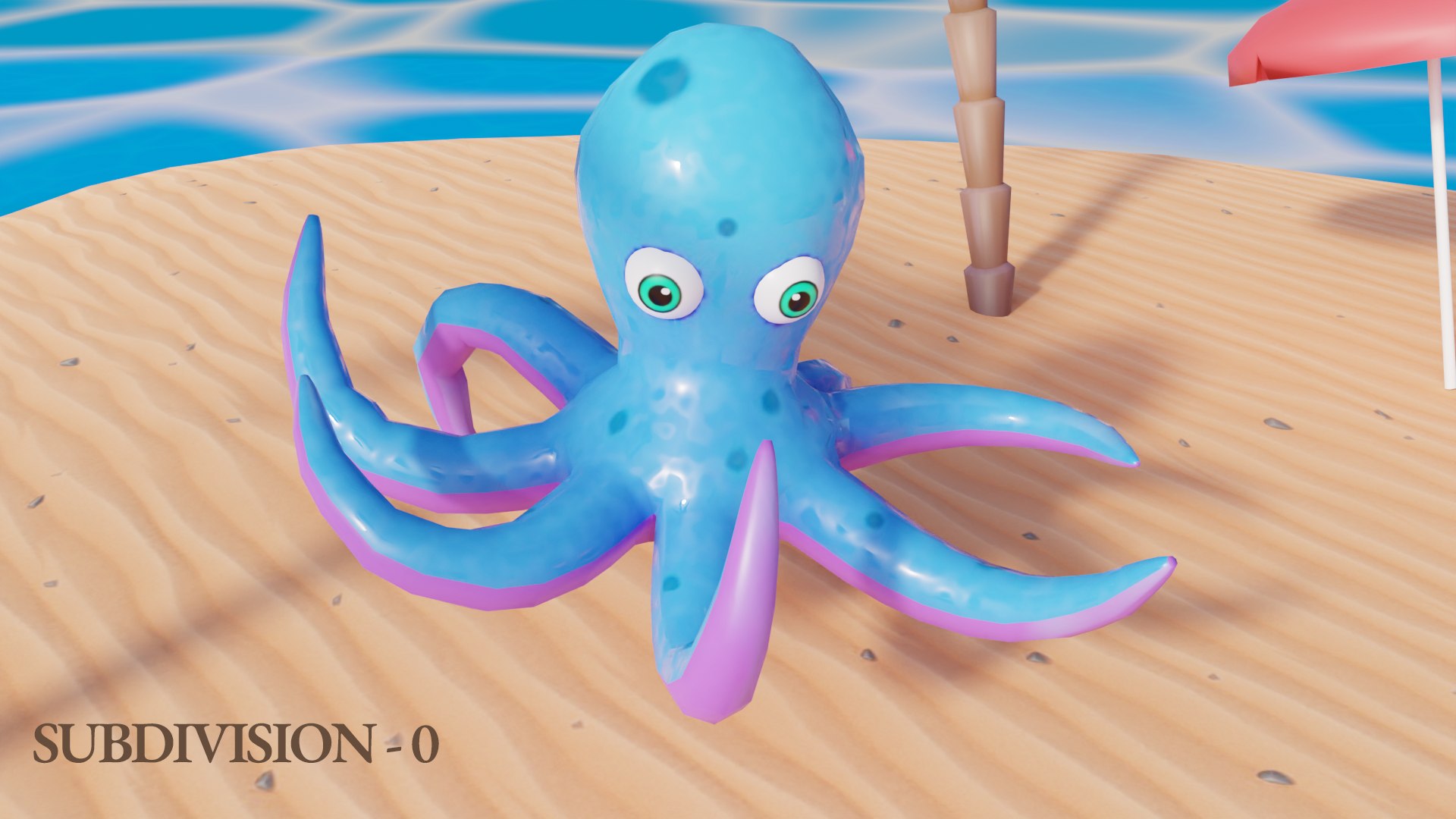 Stylized Low Poly Rigged Octopus Game Character Low-poly 3D Model 3D ...