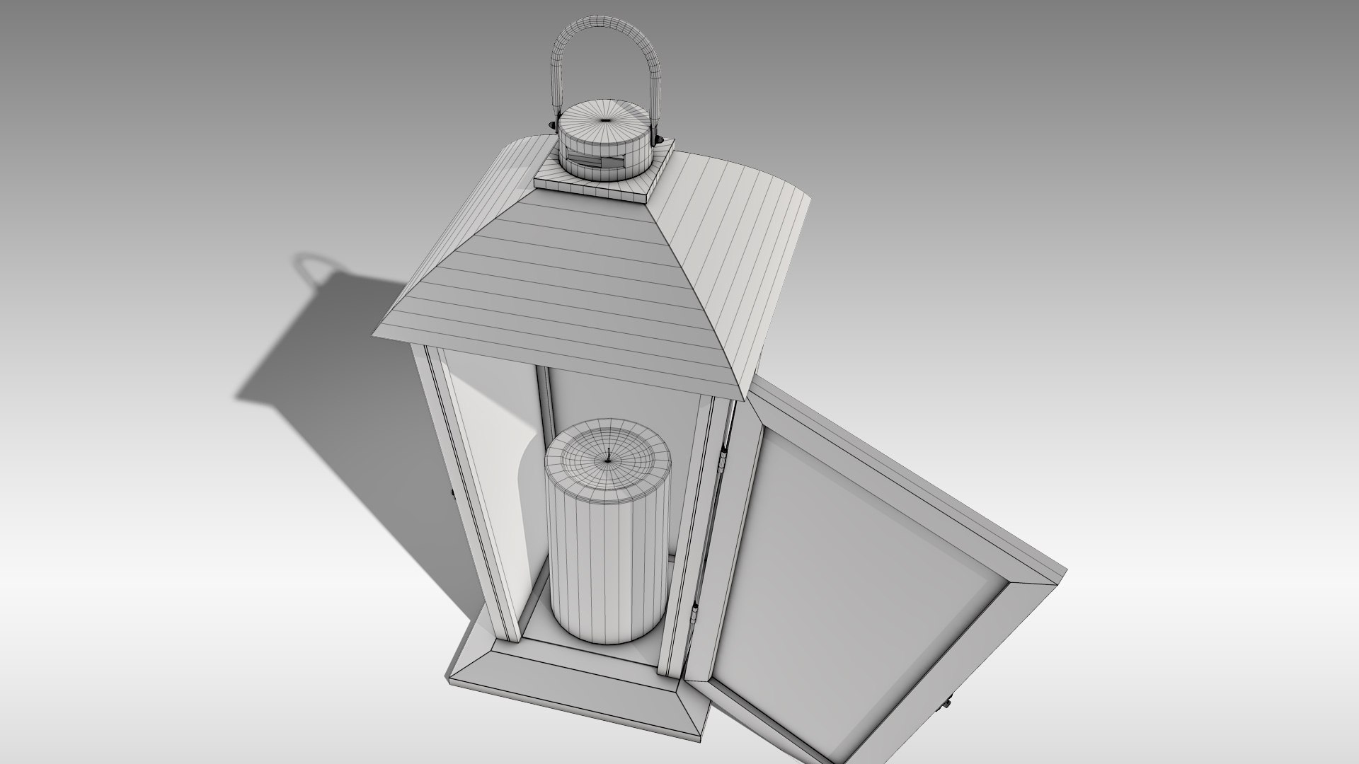 3D Wood Lantern Model - TurboSquid 1633600