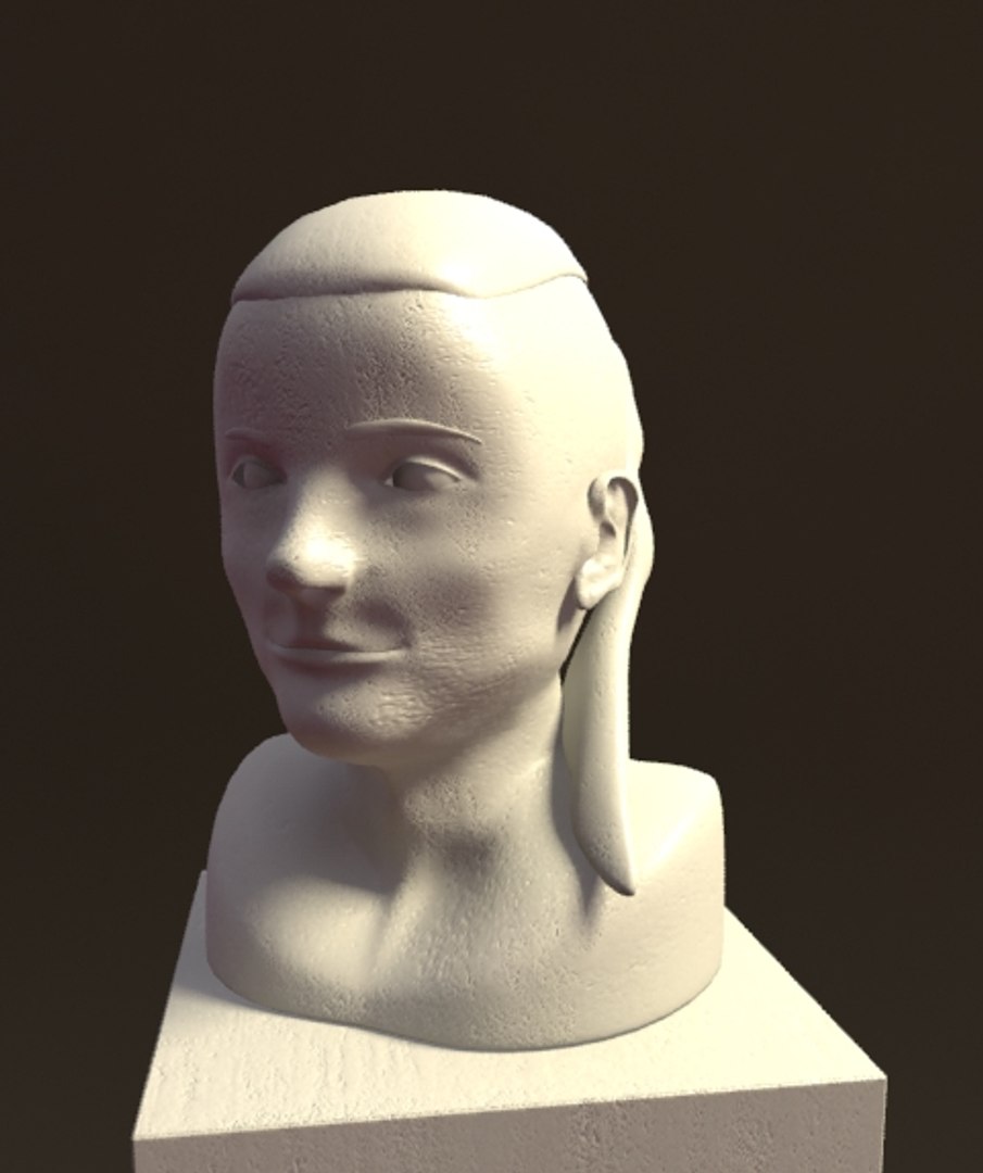 3d model bust female head
