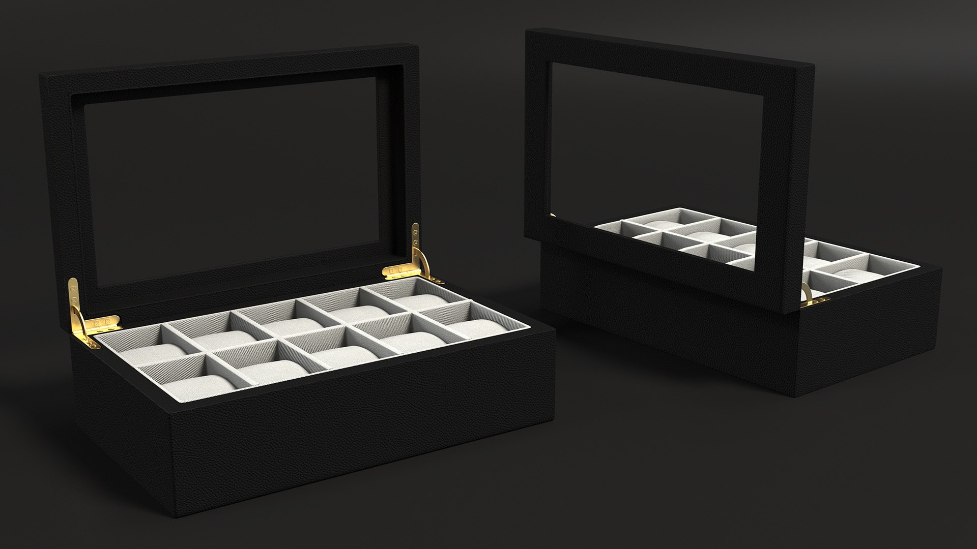 3D Watch Display Box Leather Model - TurboSquid 2040412