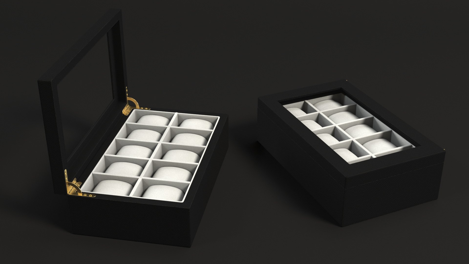 3D Watch Display Box Leather Model - TurboSquid 2040412