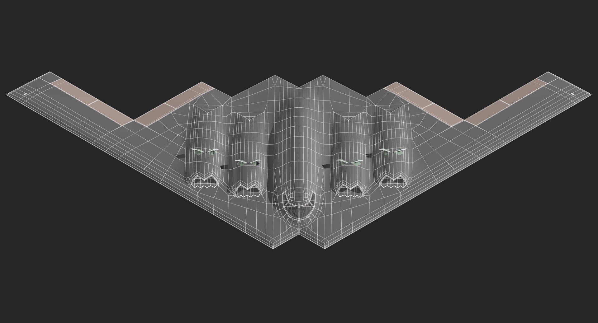 3D B2 Four Engines - TurboSquid 1999807