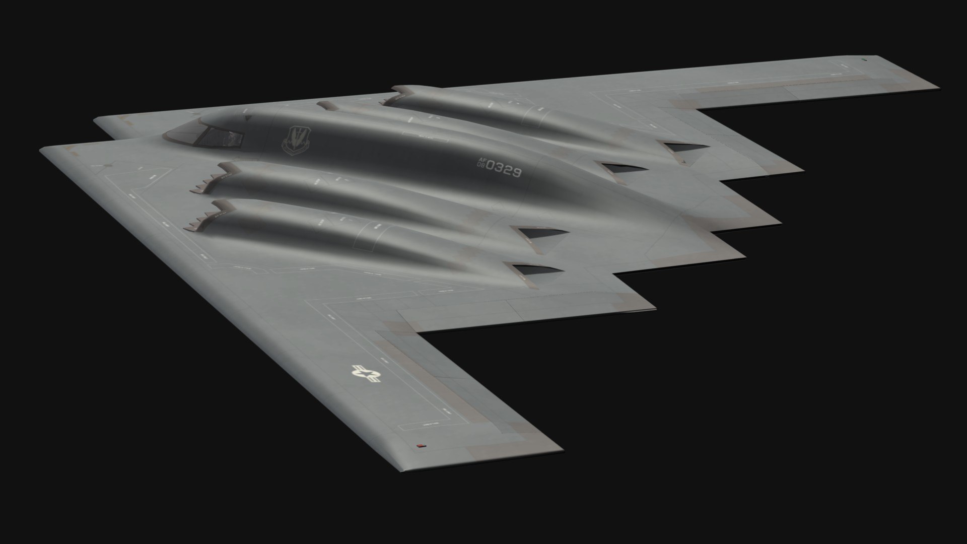 3D B2 Four Engines - TurboSquid 1999807