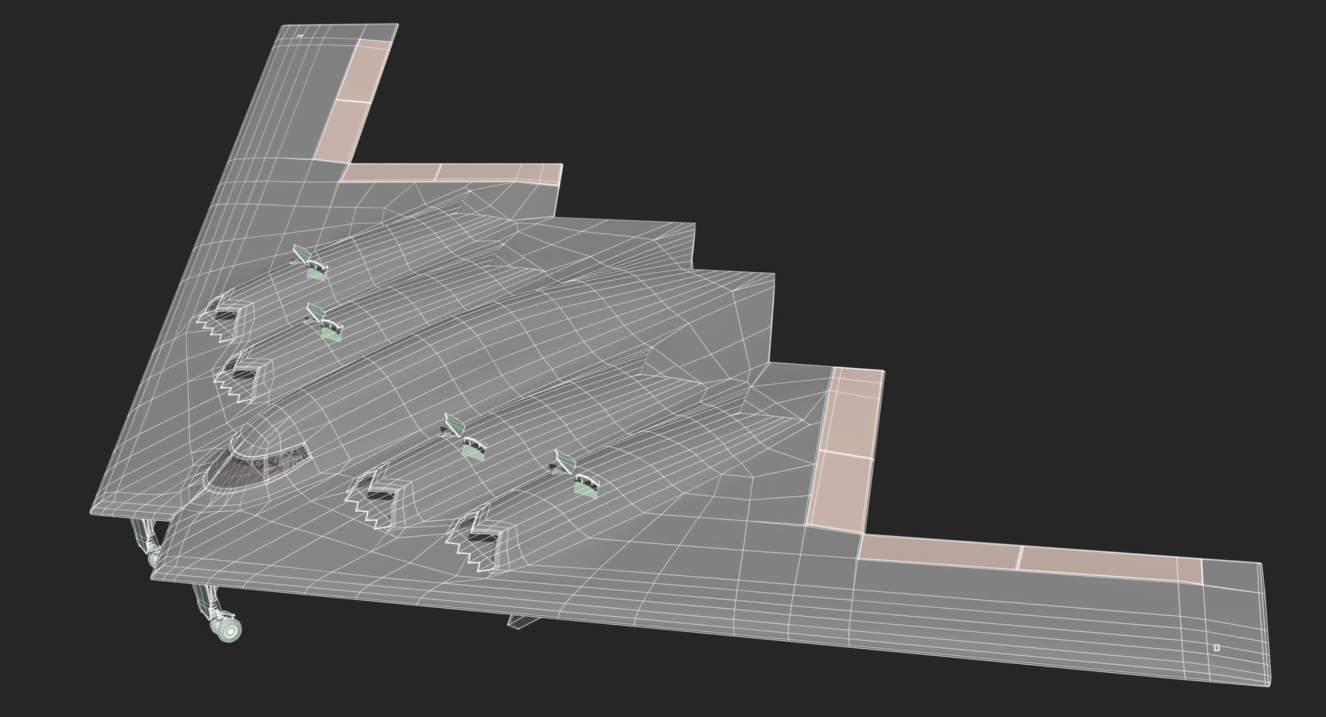 3D B2 Four Engines - TurboSquid 1999807