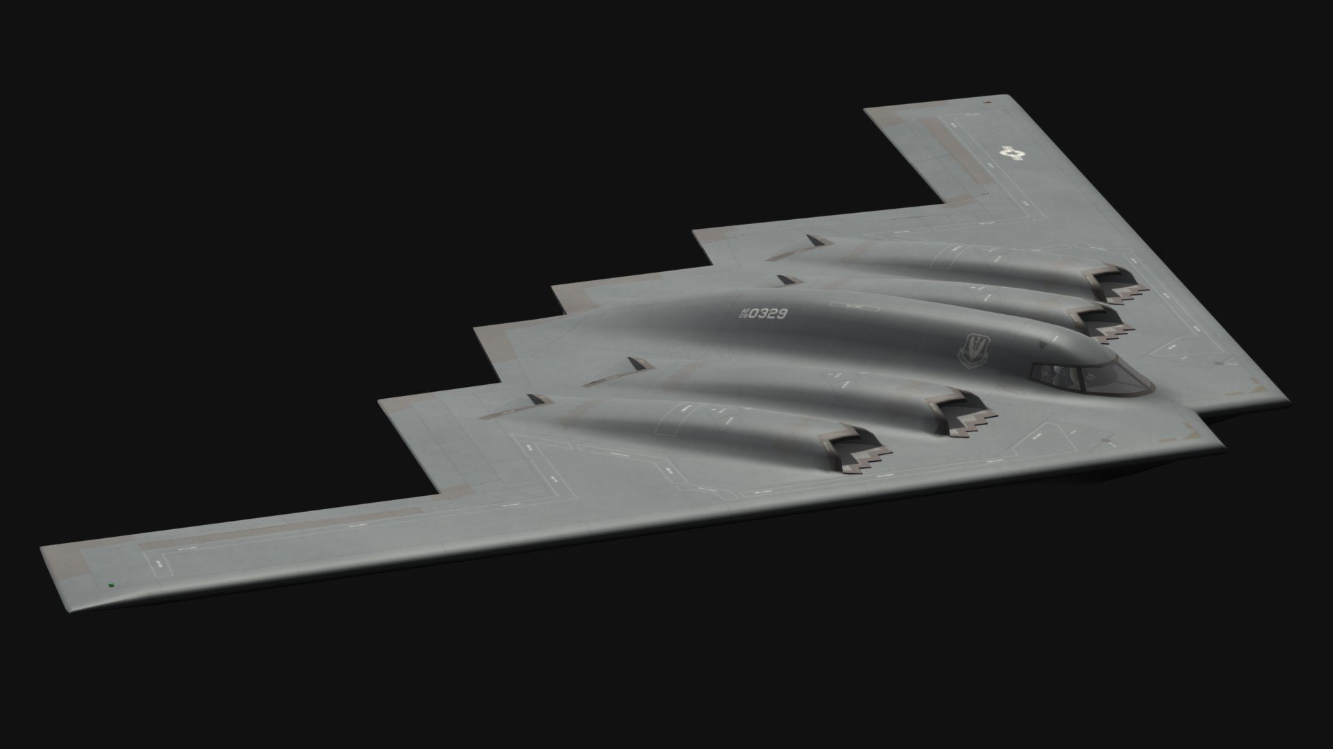 3D B2 Four Engines - TurboSquid 1999807