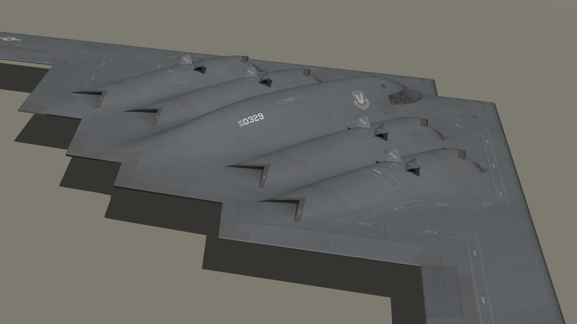 3D B2 Four Engines - TurboSquid 1999807