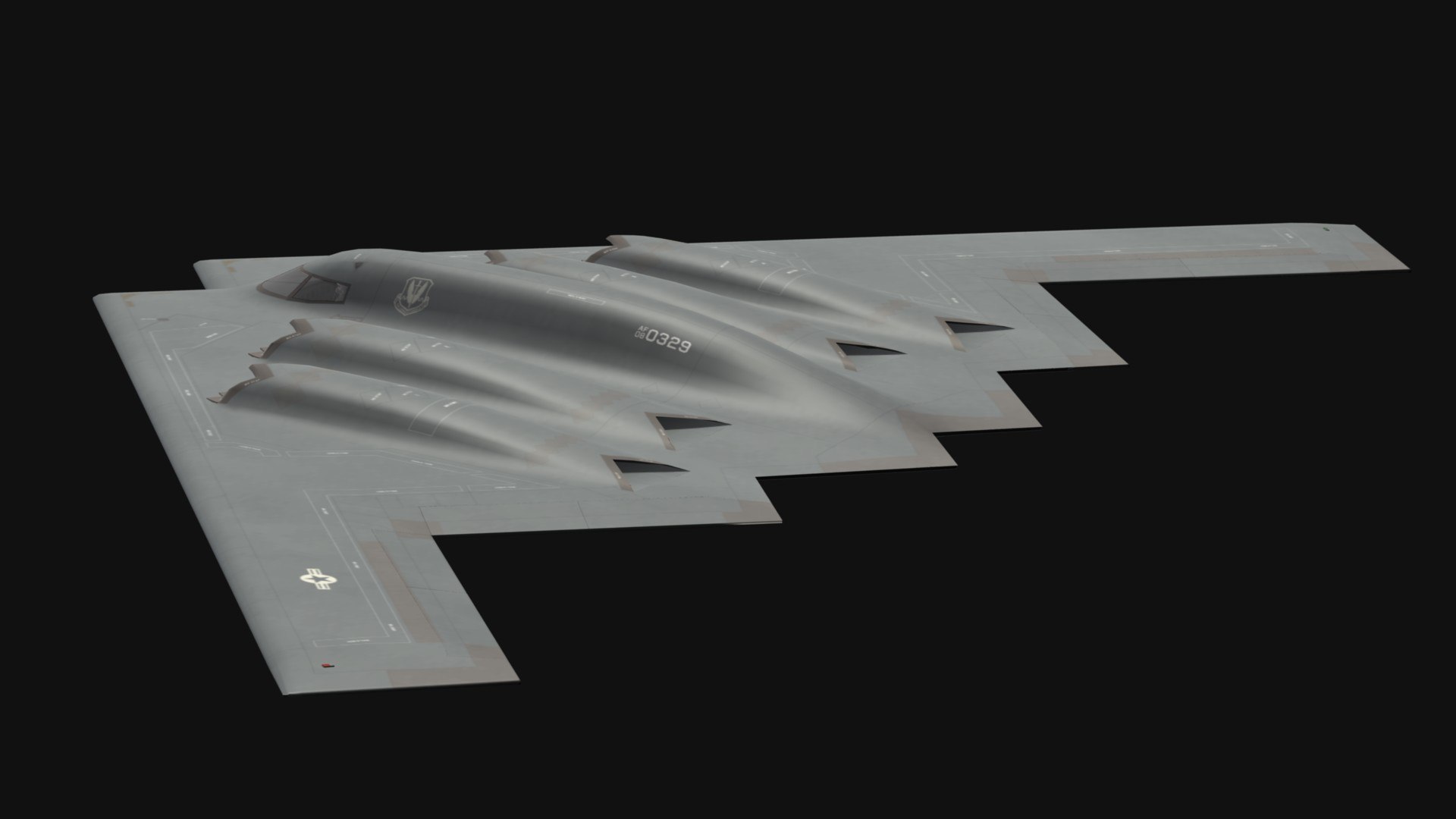 3D B2 Four Engines - TurboSquid 1999807