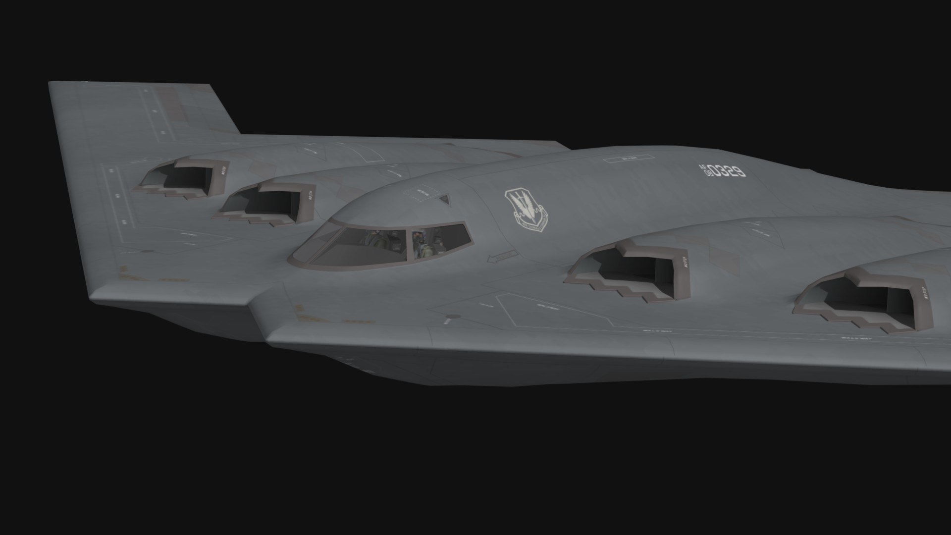 3D B2 Four Engines - TurboSquid 1999807