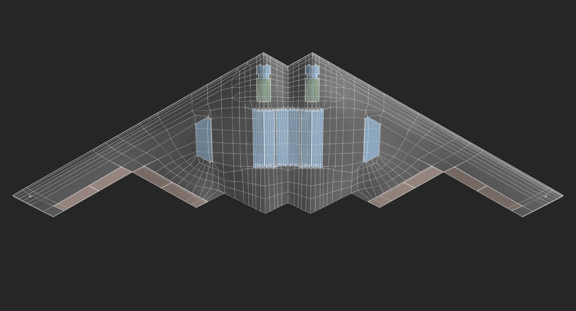 3D B2 Four Engines - TurboSquid 1999807