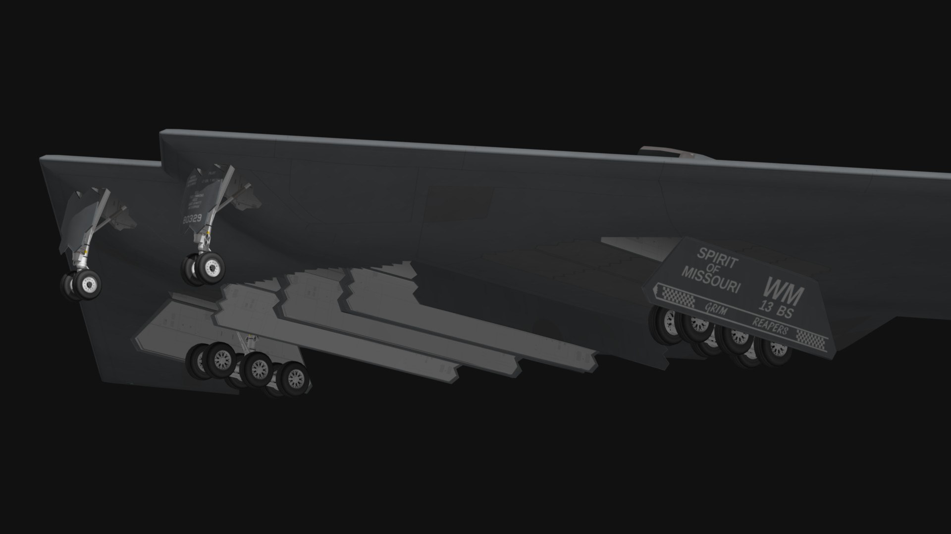 3D B2 Four Engines - TurboSquid 1999807