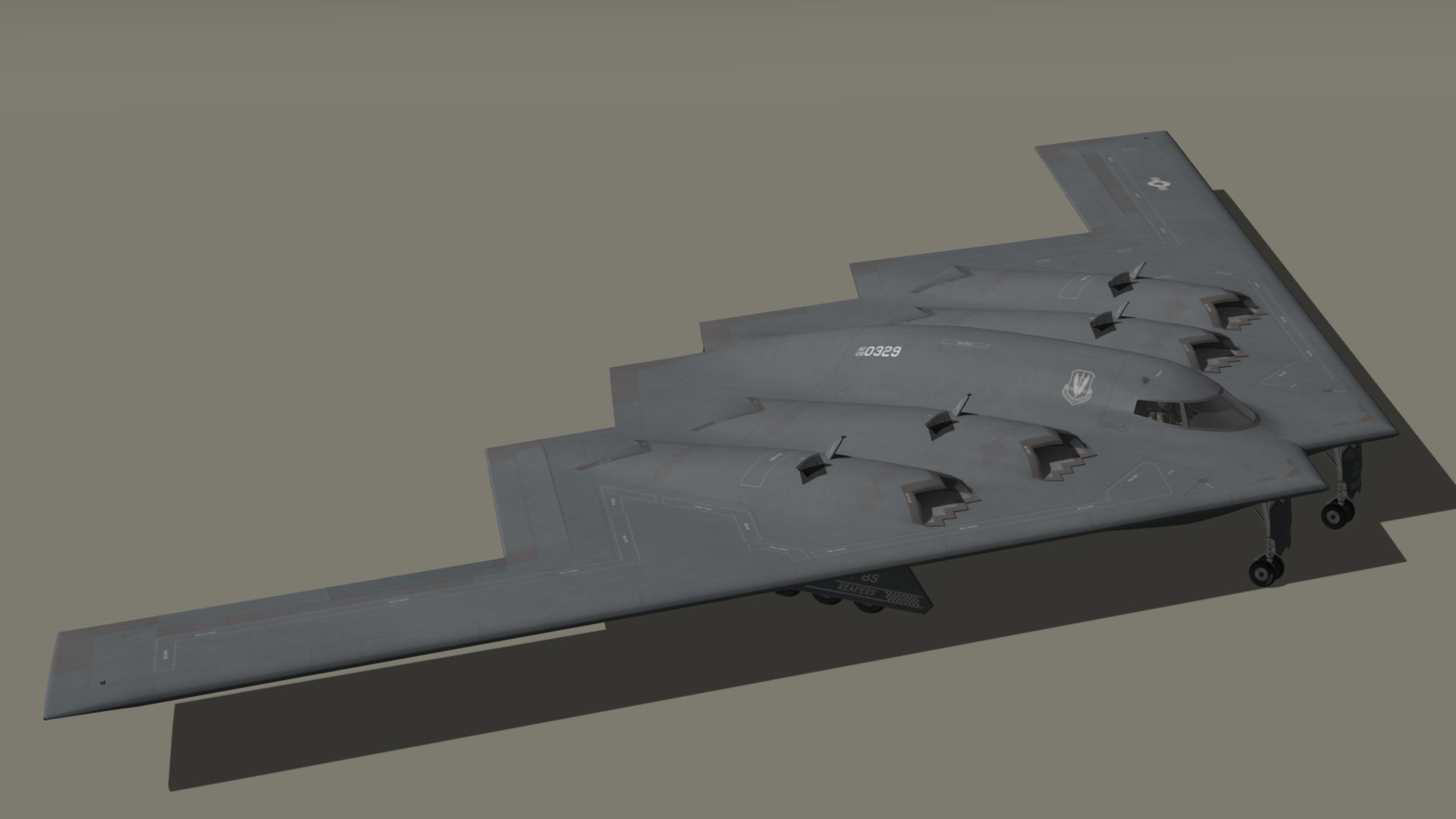 3D B2 Four Engines - TurboSquid 1999807