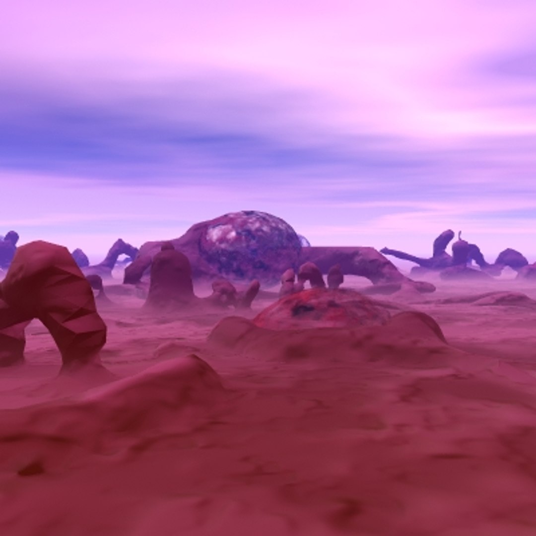 3d model martian red weed