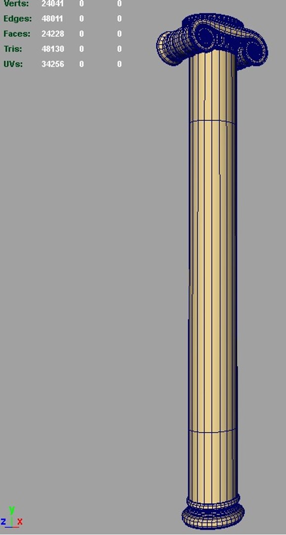3d model ionic column