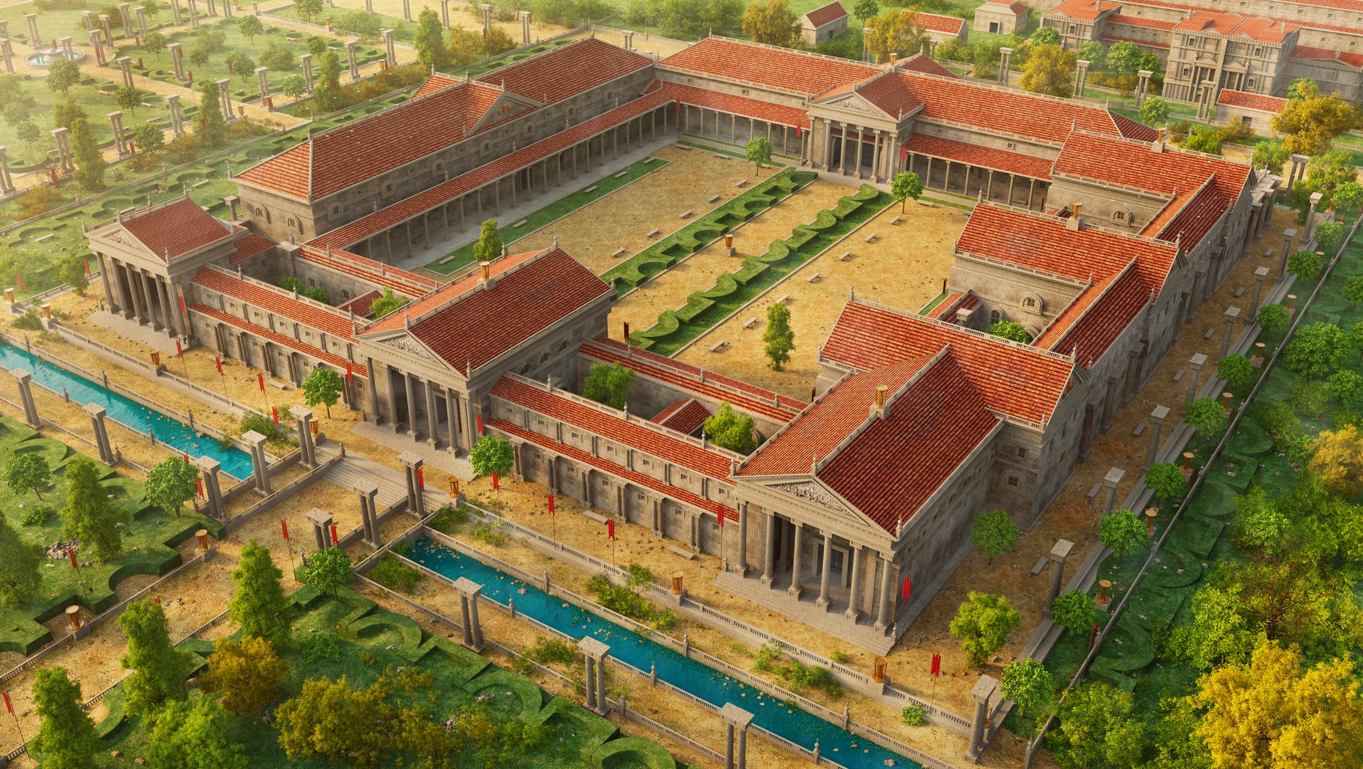 Fishbourne Roman Palace Village Environment Model - TurboSquid 2277938