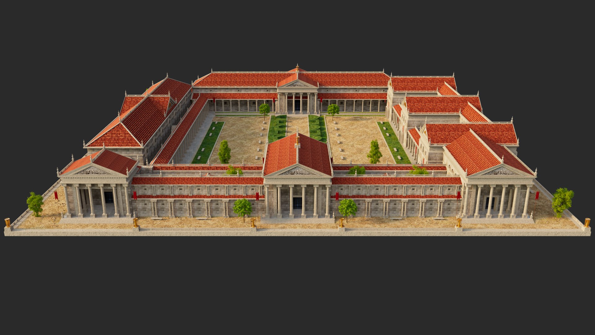 Fishbourne Roman Palace Village Environment Model - TurboSquid 2277938