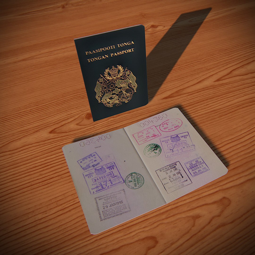 Blender Tongan Passport