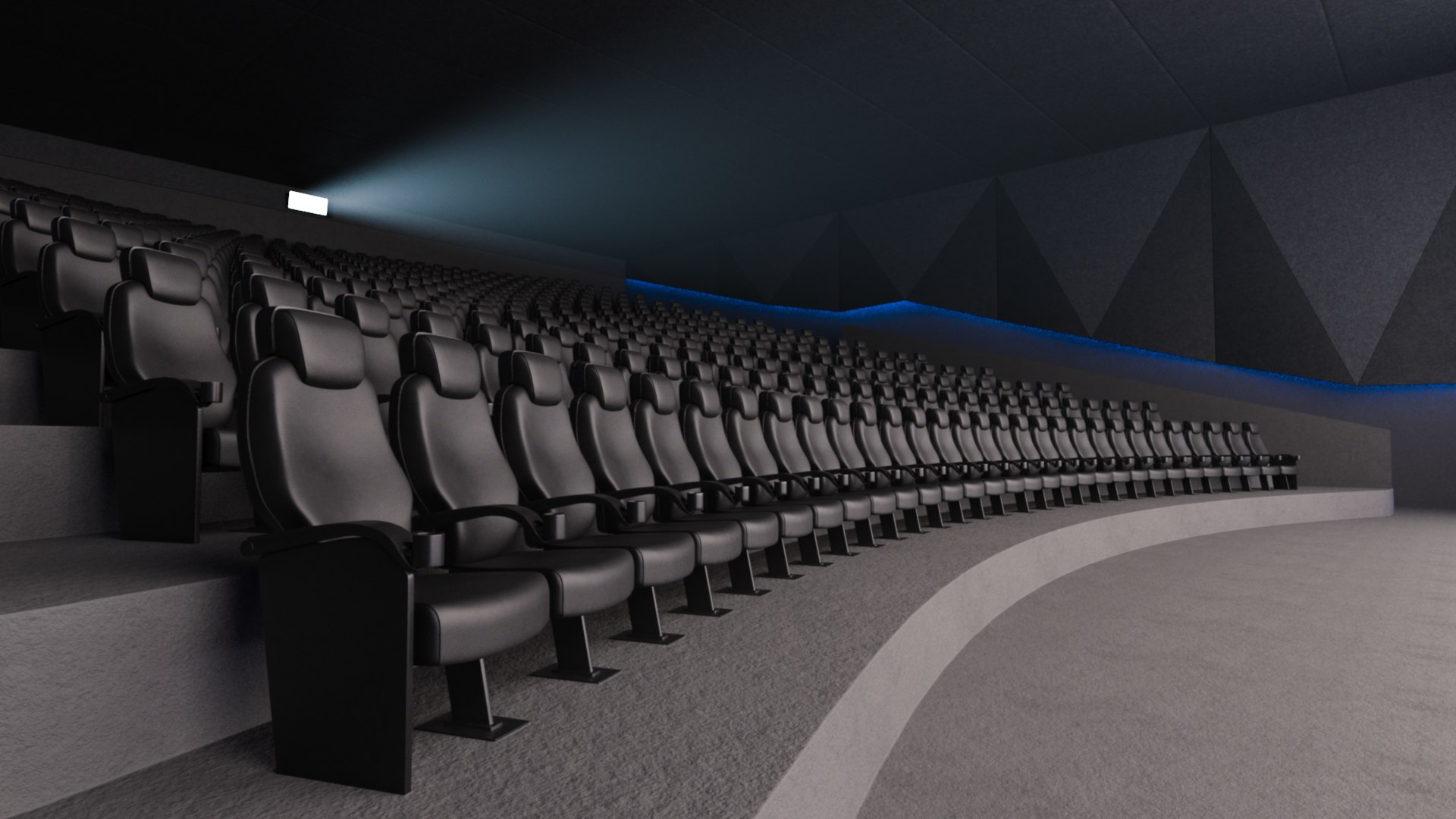 Modern High Tech Cinema Movie Theater Interior 3D Model - TurboSquid ...