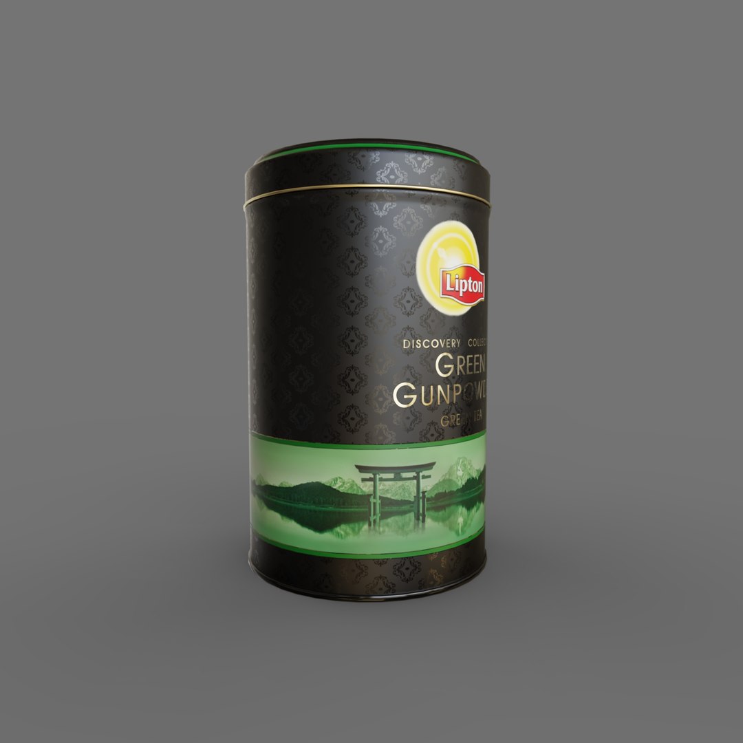 3D Tea Can Lipton Green Gunpowder 100g - TurboSquid 2075877