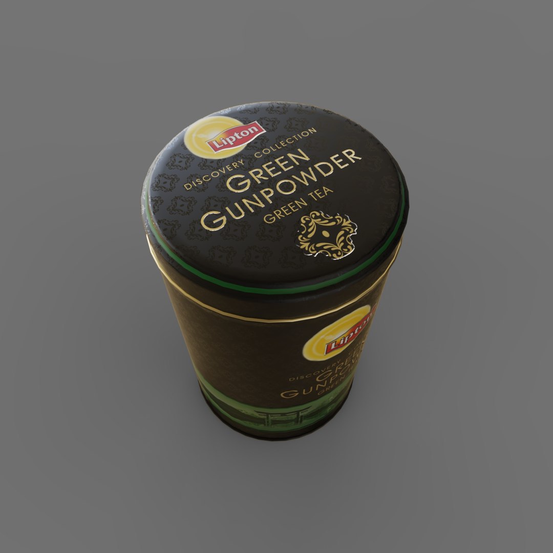 3D Tea Can Lipton Green Gunpowder 100g - TurboSquid 2075877
