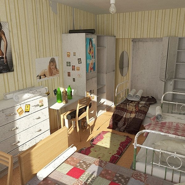 3d model men s hostel