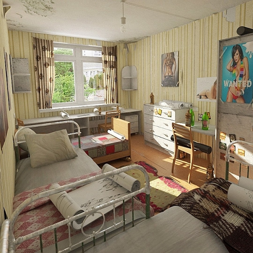 3d model men s hostel