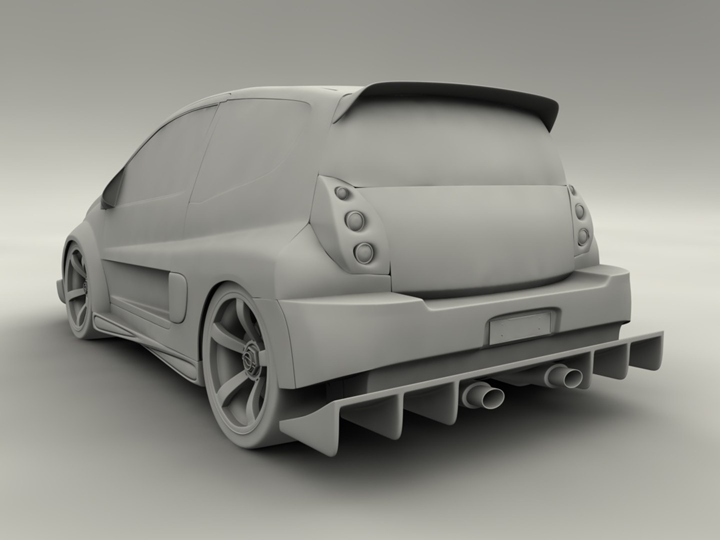 3d Citroen C2 Tuning Model