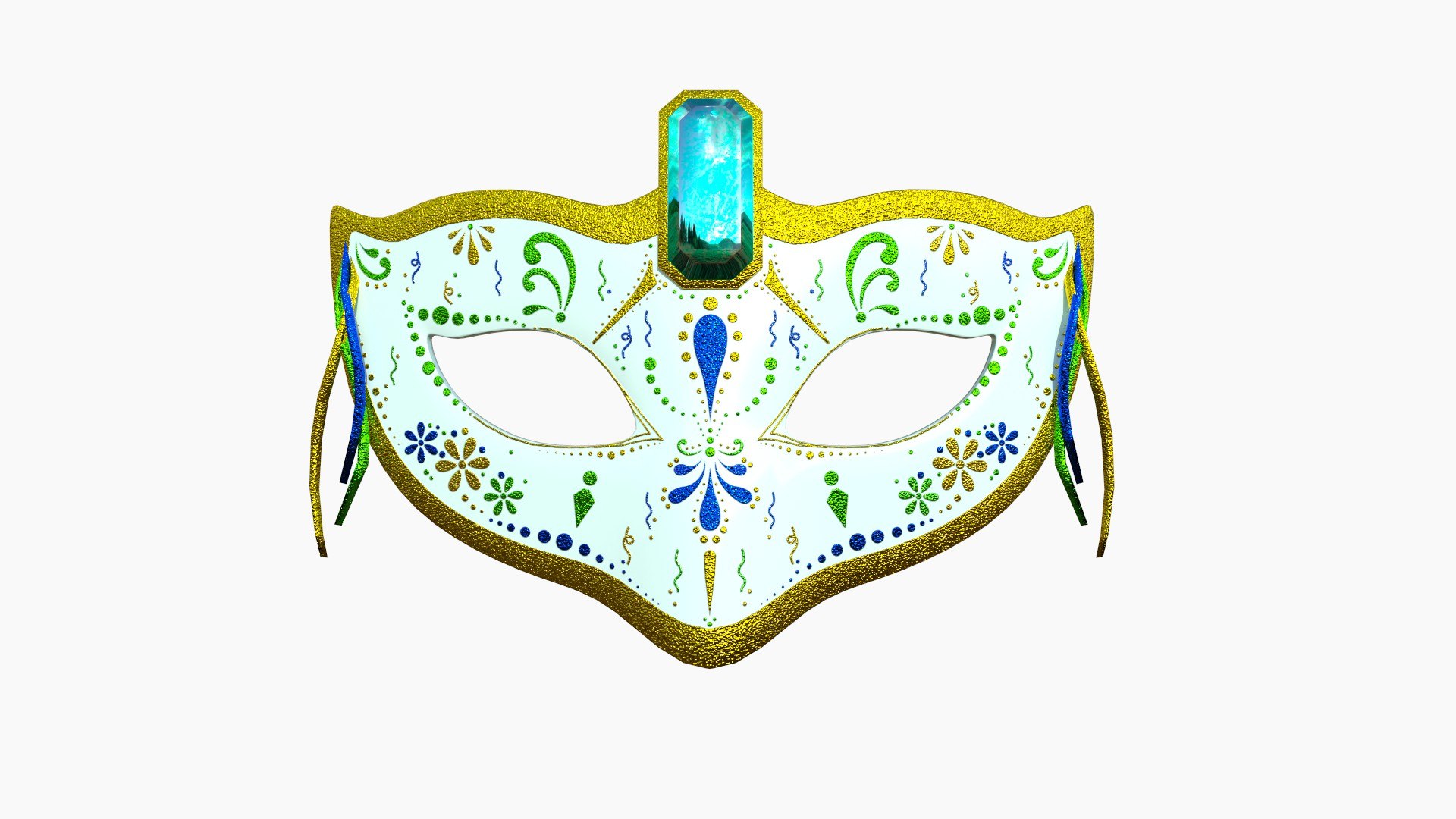 3D Carnival Mask E03 Brazilian - Costume Character Design model ...