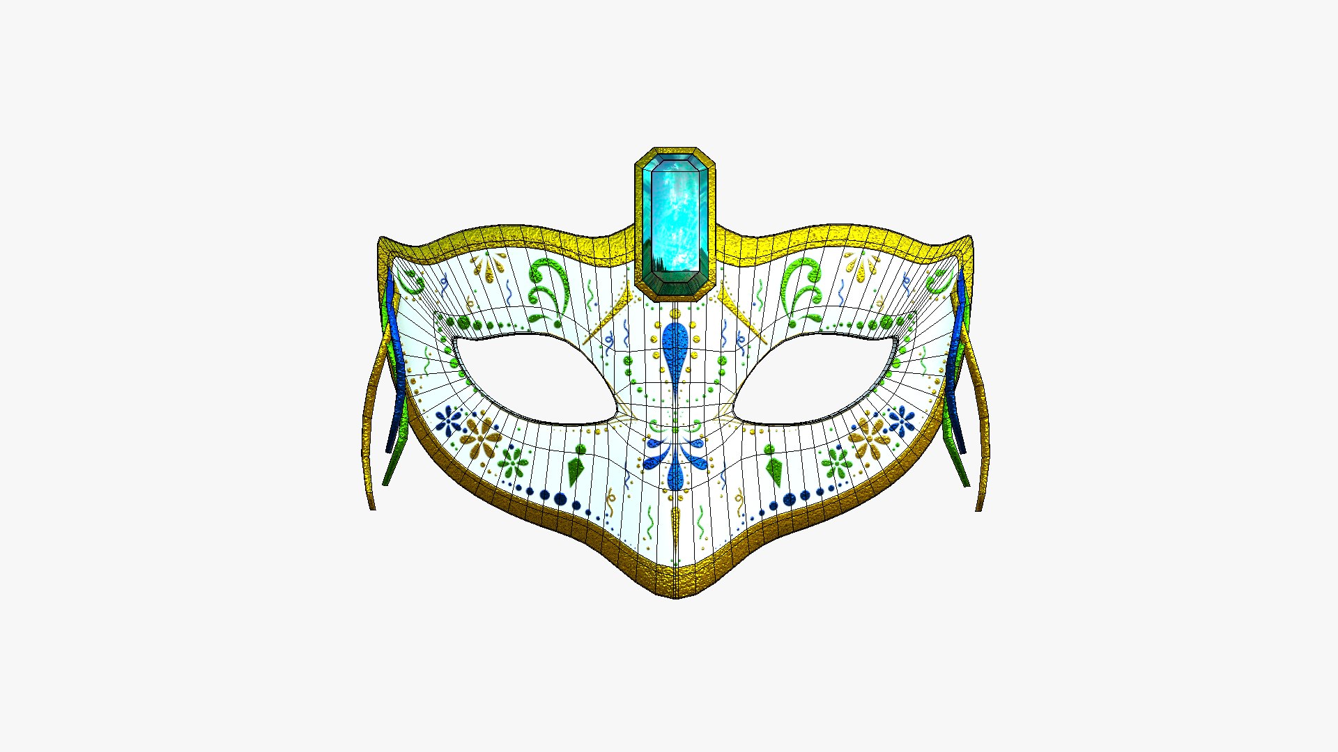 3D Carnival Mask E03 Brazilian - Costume Character Design model ...
