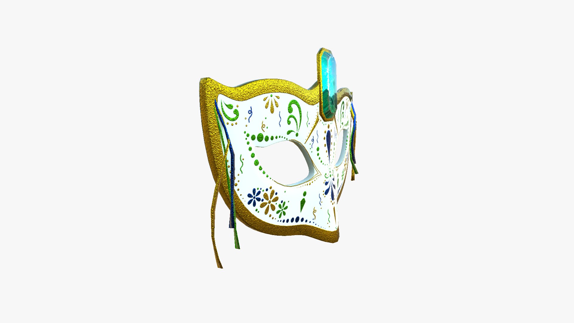 3D Carnival Mask E03 Brazilian - Costume Character Design model ...