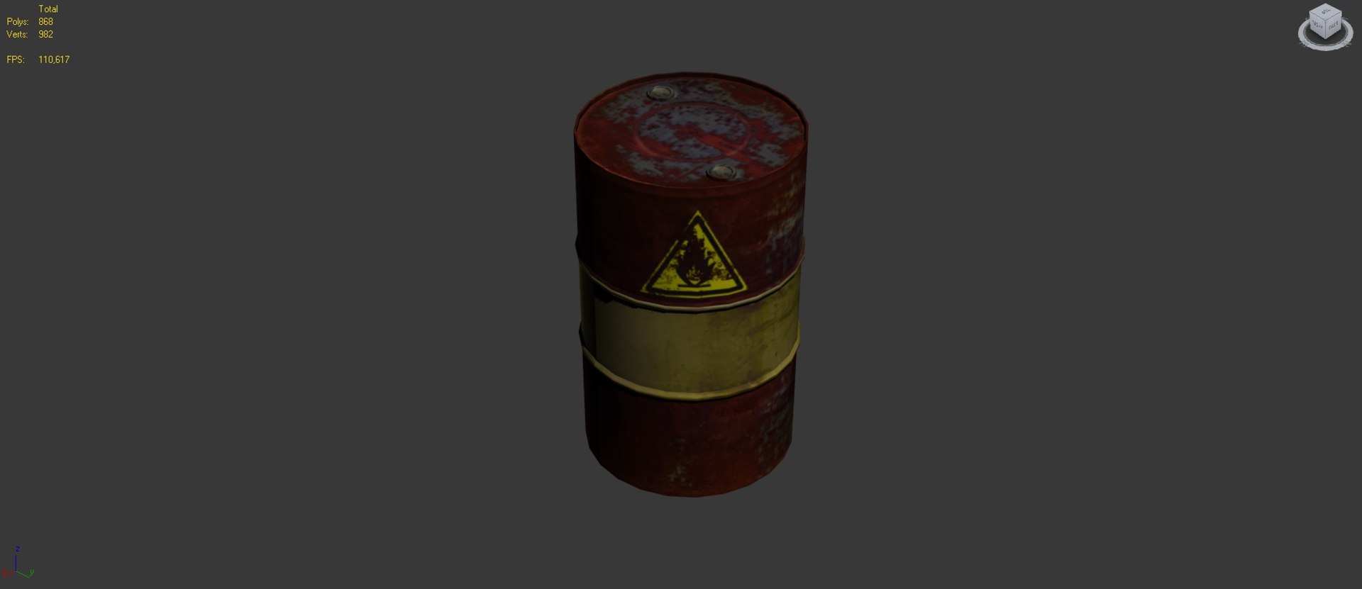 3d Model Rusty Barrel Ready Games