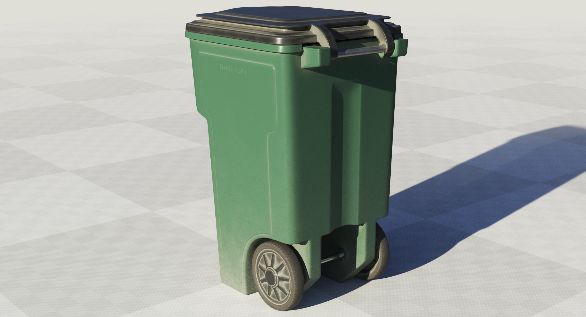 Plastic trash bin model - TurboSquid 1315001