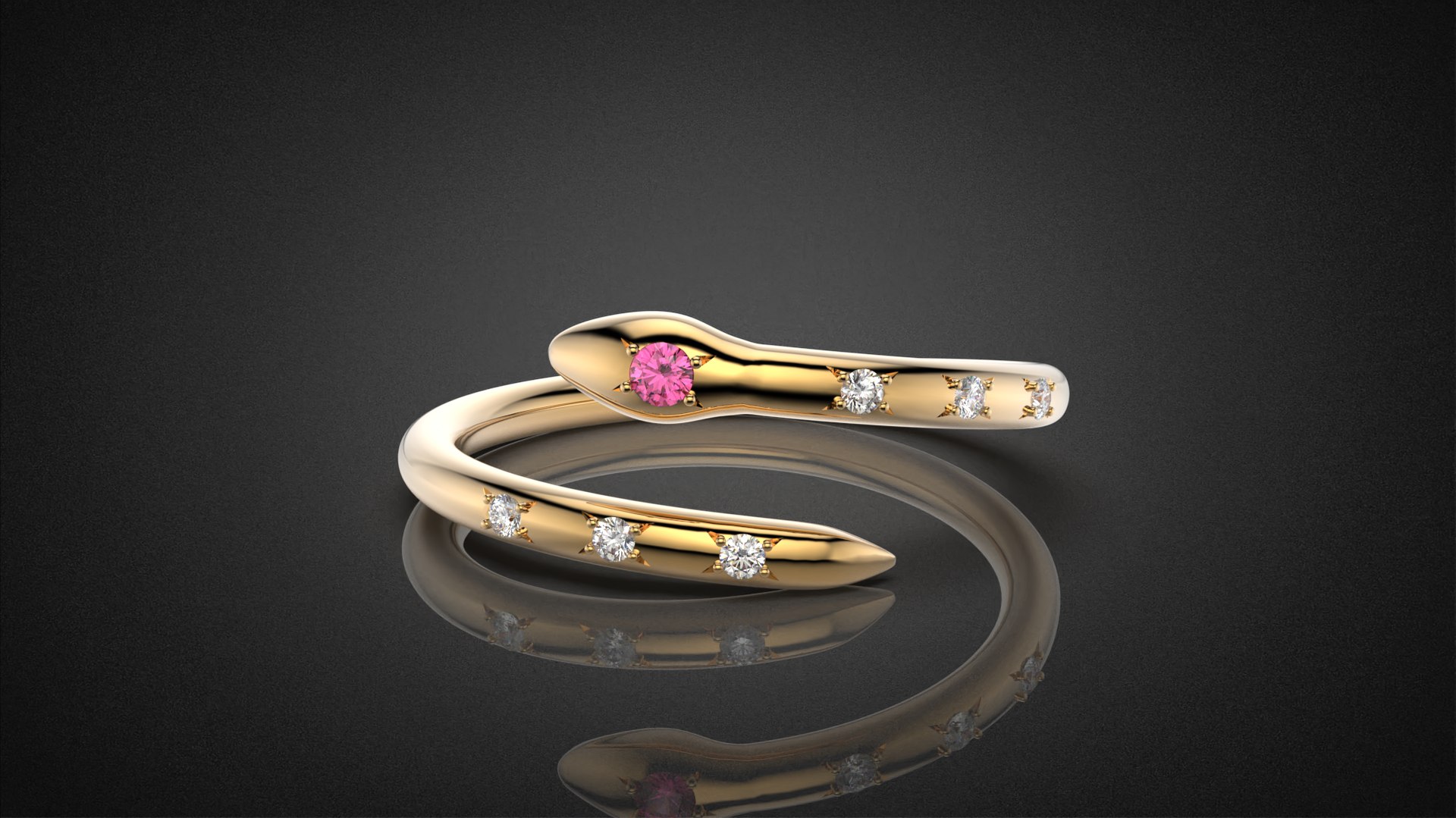 Free 3D Jewelry Snake Ring All Sizes FREE 3D Print Model - TurboSquid ...