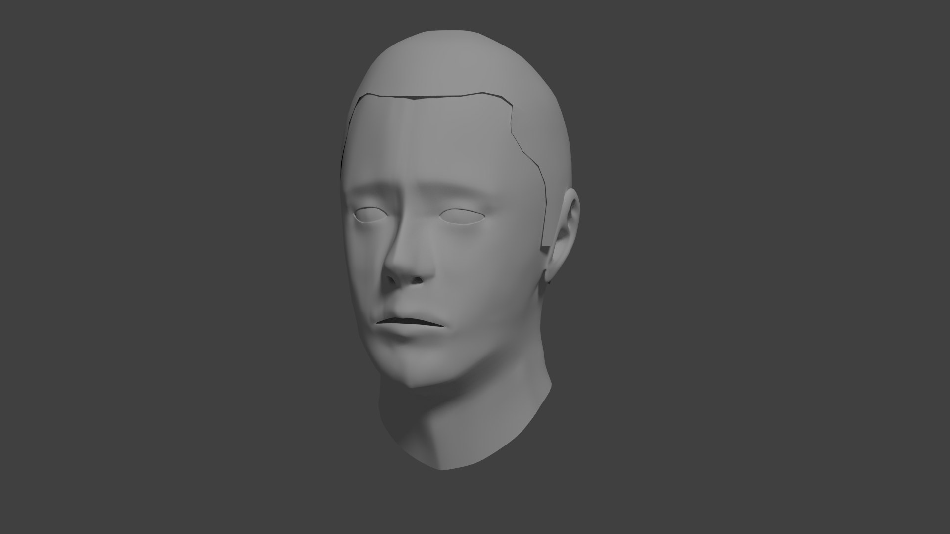 Human Head Male Obj