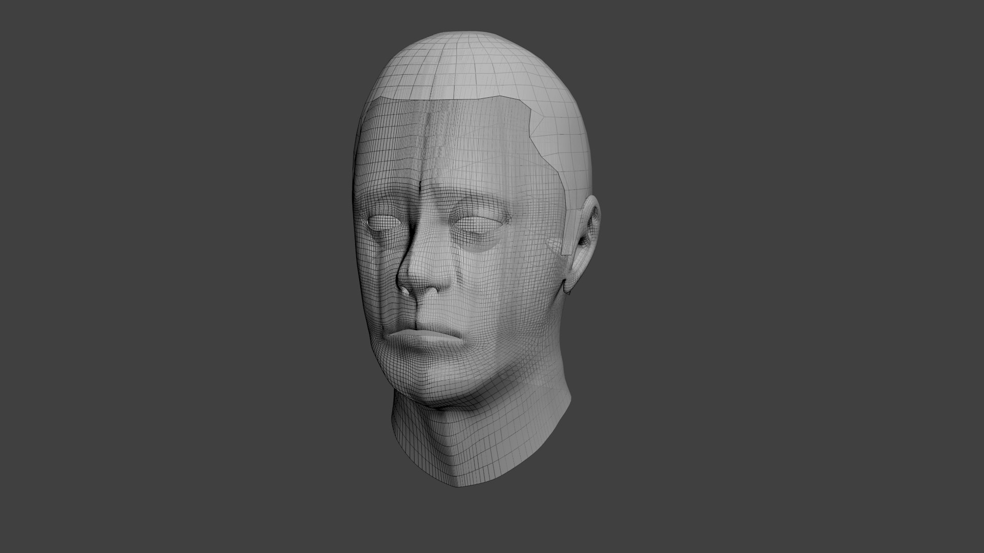 Human Head Male Obj
