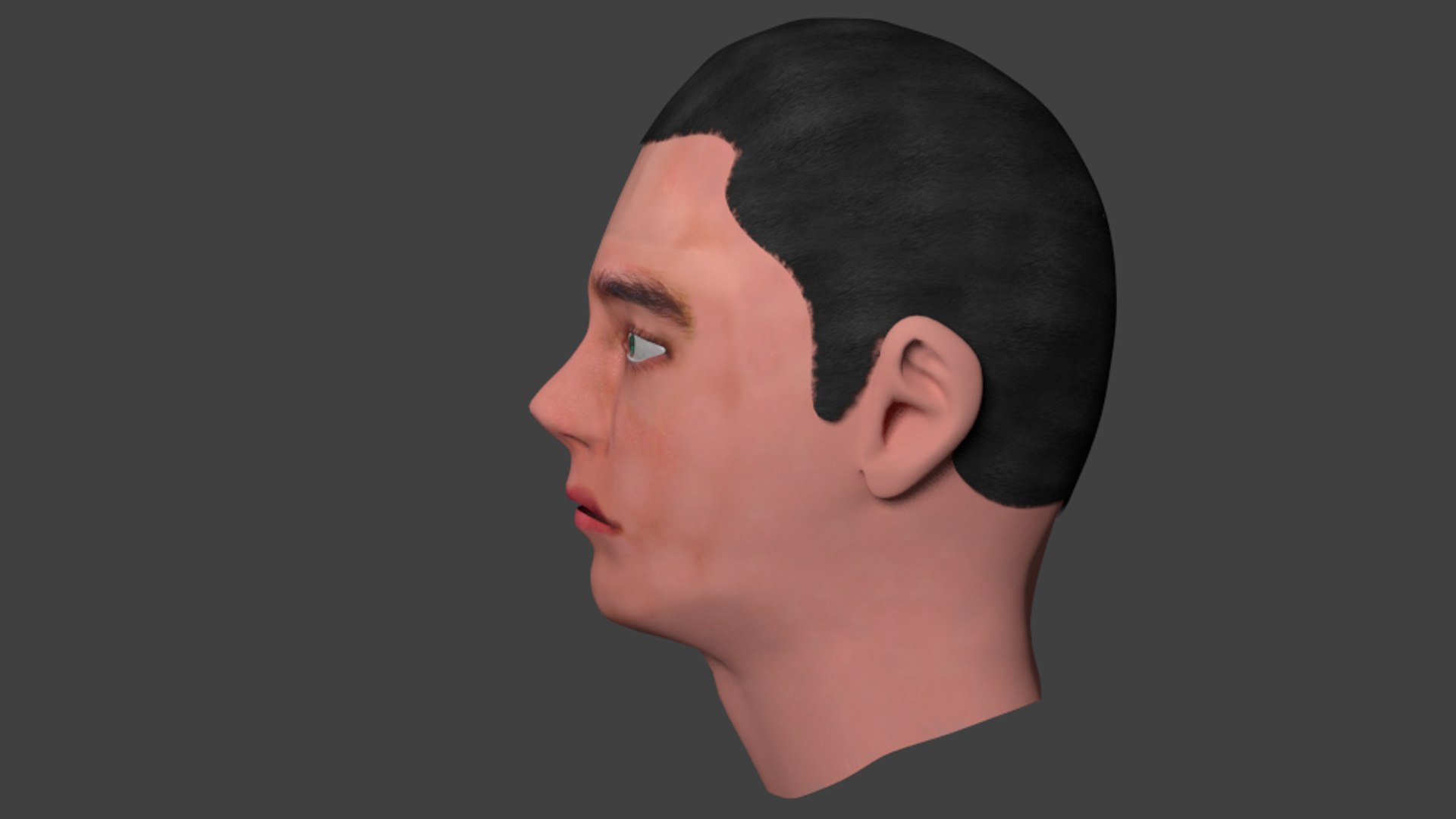 Human Head Male Obj