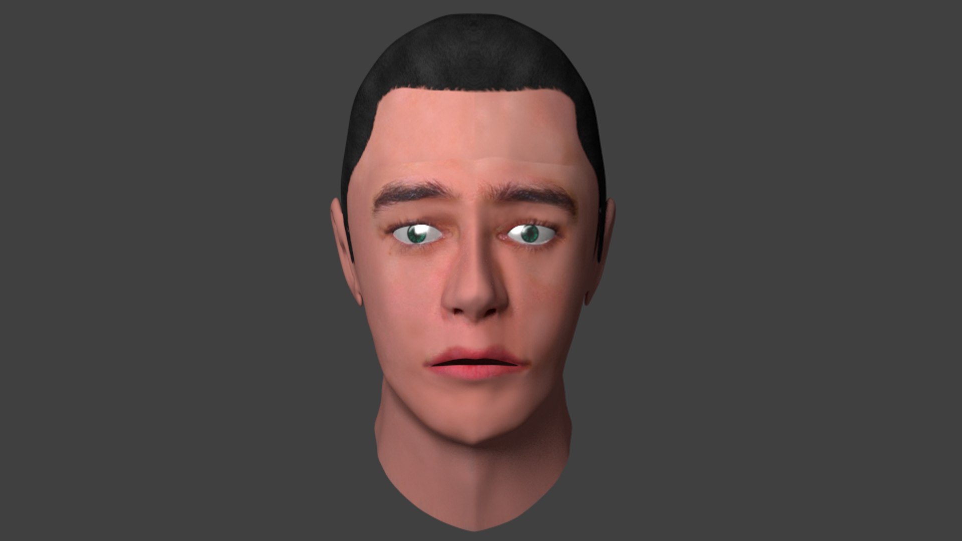 Human Head Male Obj