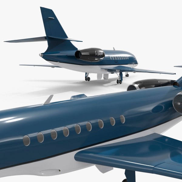 modelo 3d Avión comercial Dassault Falcon 2000 gris - TurboSquid 2385577