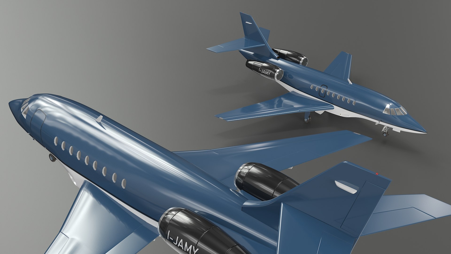 Dassault Falcon 2000 Business Jet Grey 3D Model - TurboSquid 2385577