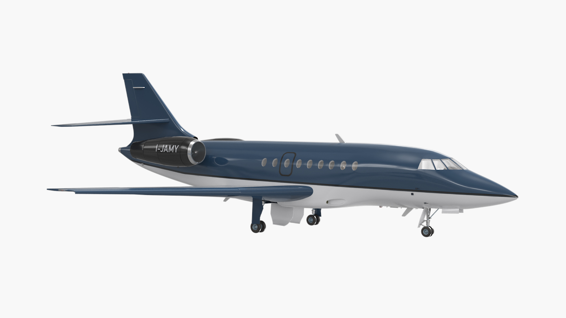 Dassault Falcon 2000 Business Jet Grey 3D Model - TurboSquid 2385577