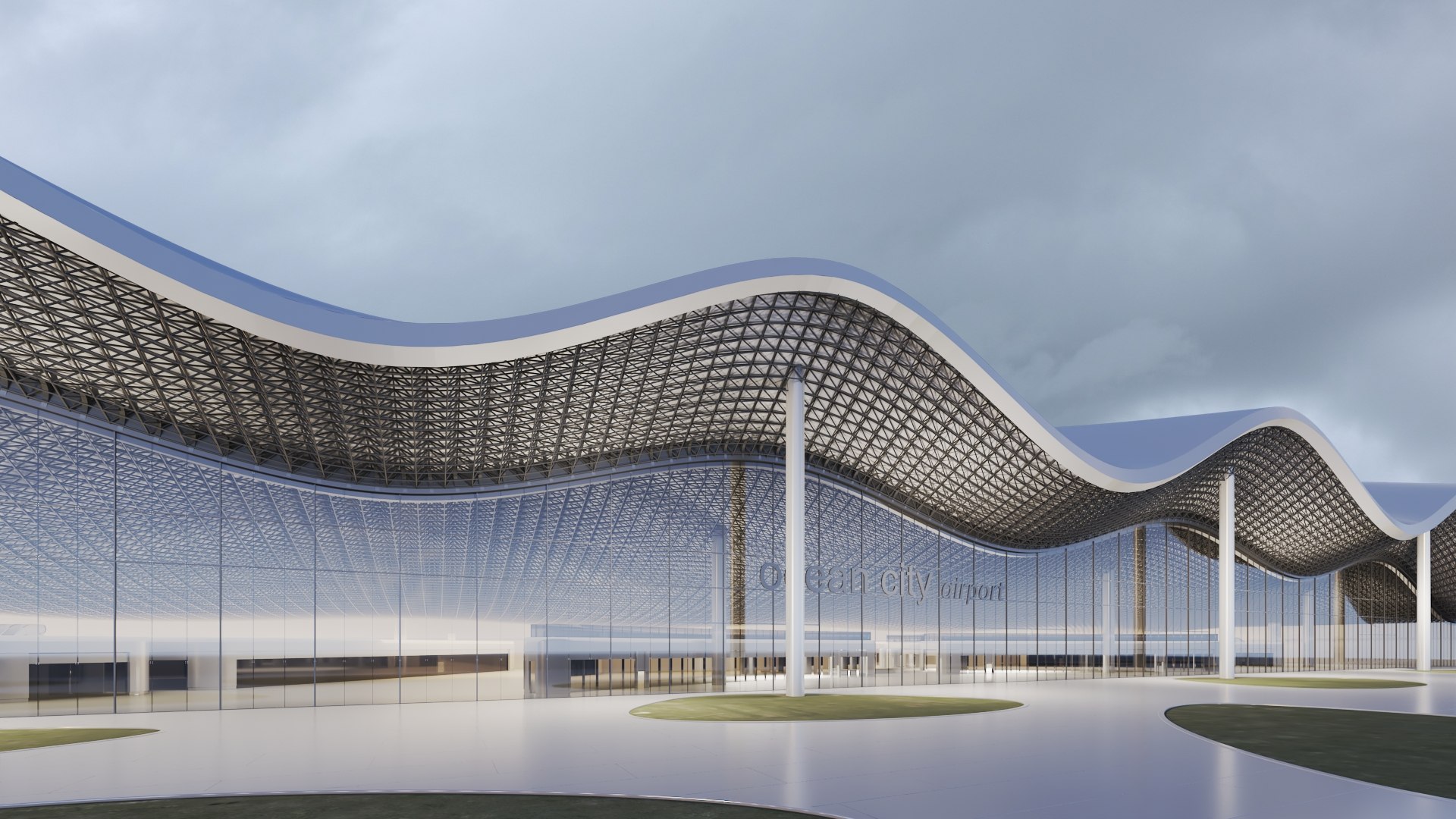 Airport Building Terminal Archviz Model - TurboSquid 2056970