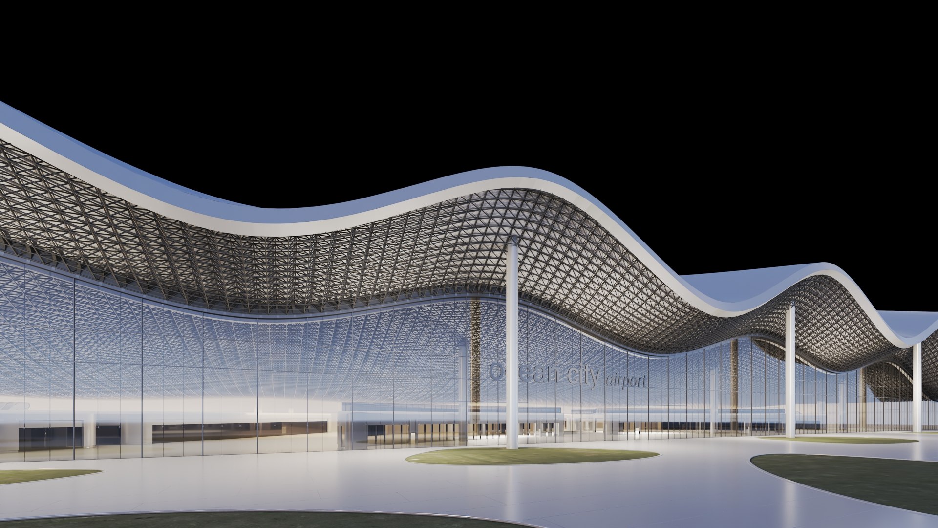 Airport Building Terminal Archviz Model - TurboSquid 2056970