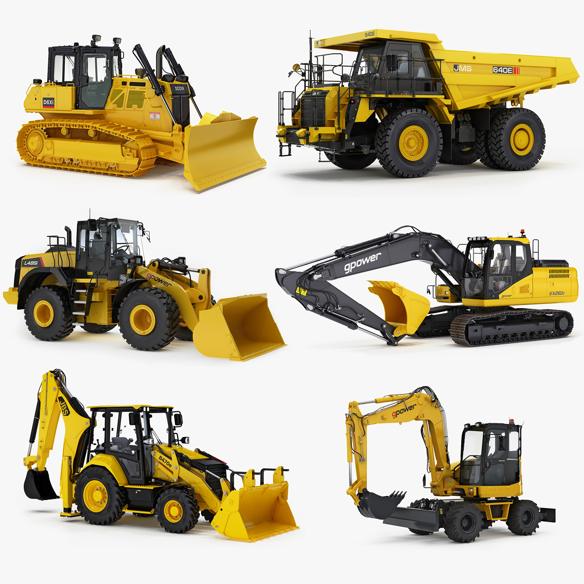 modelo 3d Collection Public Works Machines v7 - TurboSquid 2066190