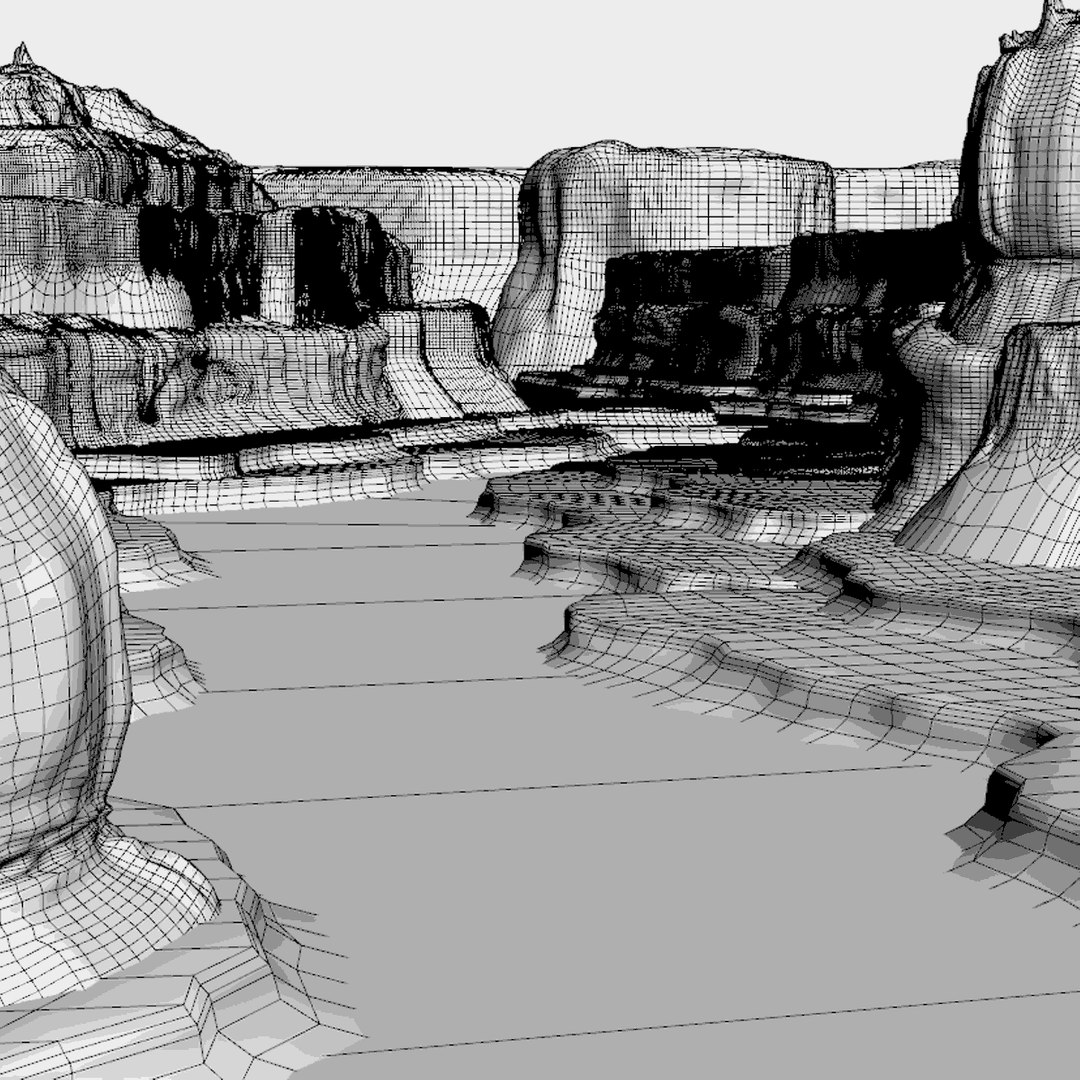 scene landscape terrains 3d model