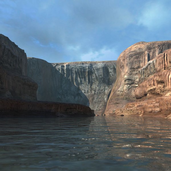 scene landscape terrains 3d model