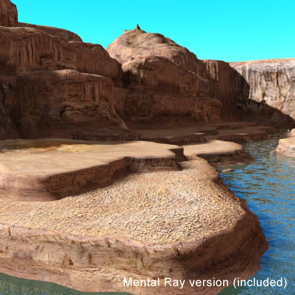 scene landscape terrains 3d model