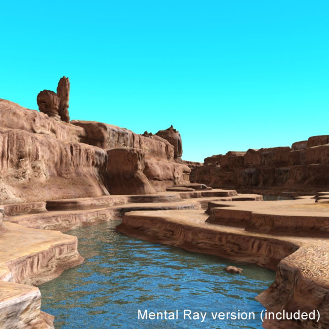 scene landscape terrains 3d model