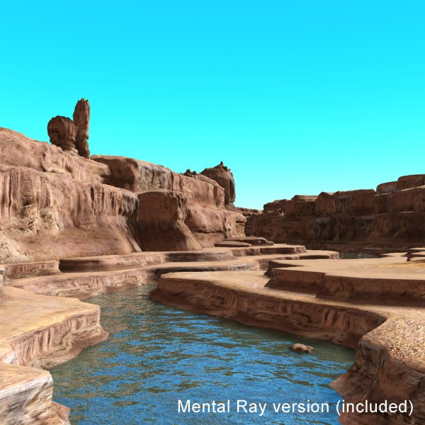 scene landscape terrains 3d model